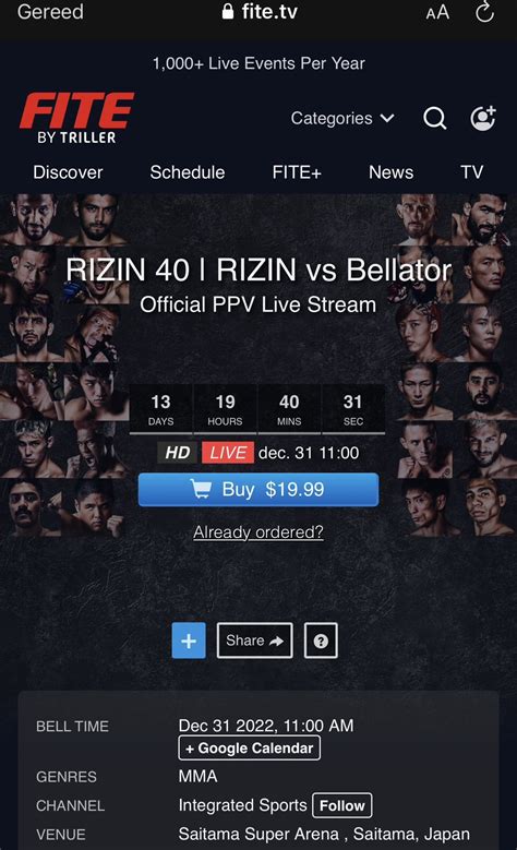 Bellator Vs Rizin International Ppv Information Released Rmma
