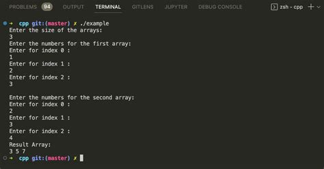 C Program To Add The Content Of Two Arrays Codevscolor