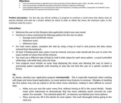 Solved Objectives Learn To Include Iteration In Algorithms