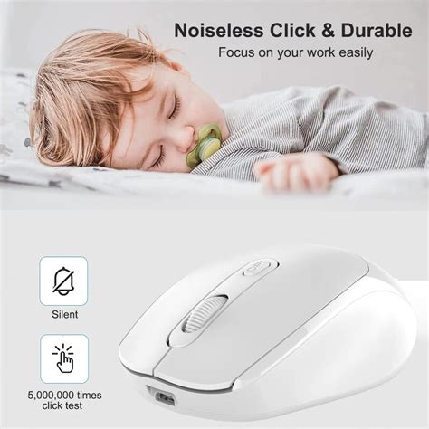 Badu Bg Безжична мишка 2 4g Bluetooth Ергономични оптични компютърни лаптопи безжични мишки за