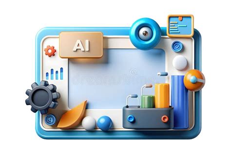 Ai Powered Predictive Analytics Frame Concept As A Clean Border Frame With Data Graphs And
