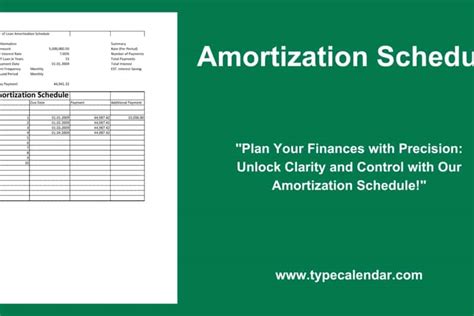 Amortization Schedule Free Printable