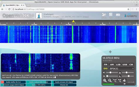 openwebrx updates 3d waterfall and bpsk31 demodulator