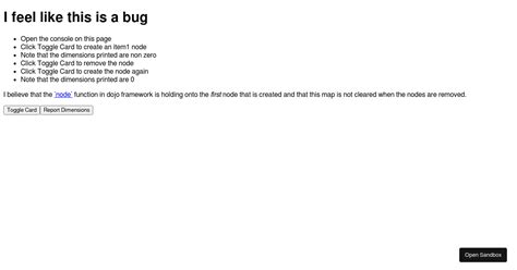 Dojo Codesandbox Template Codesandbox