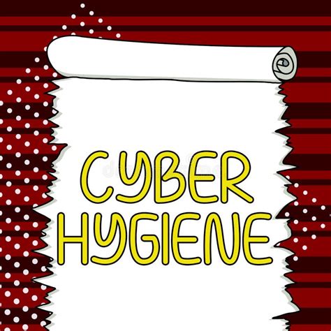 Conceptual Display Cyber Hygiene Conceptual Photo Steps That Computer