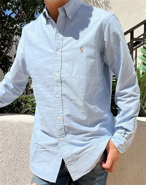 폴로랄프로렌 남성 옥스포드 긴팔 블루 셔츠 상품 상세 크로켓