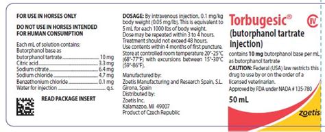 Torbugesic Zoetis Inc Veterinary Package Insert Page 2