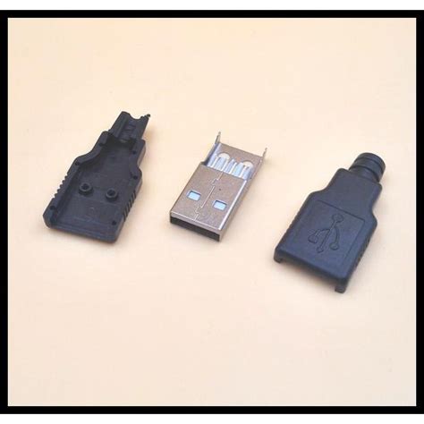 Jual SOKET USB MALE PLUG 4 PIN KONEKTOR PLASTIK TIPE A Shopee Indonesia