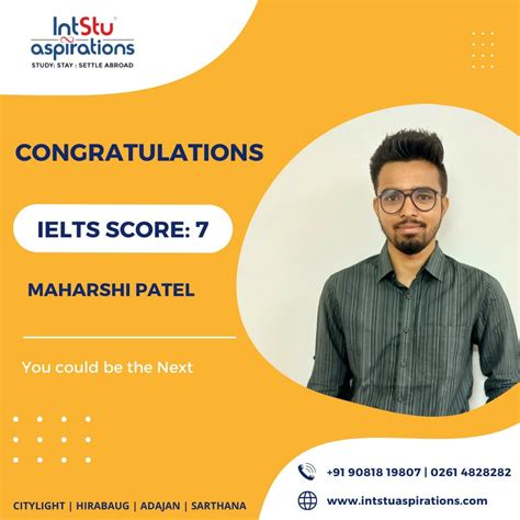 📣congratulations Maharshi Patel For Intstu Aspirations