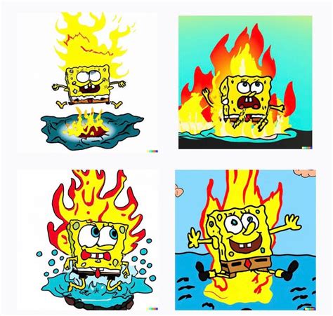 Spongebob On Fire 🥶🥶🔥 R Nanikposting