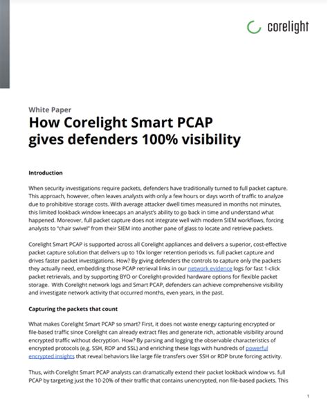 Packet Capture What Is Pcap In Network Security Corelight