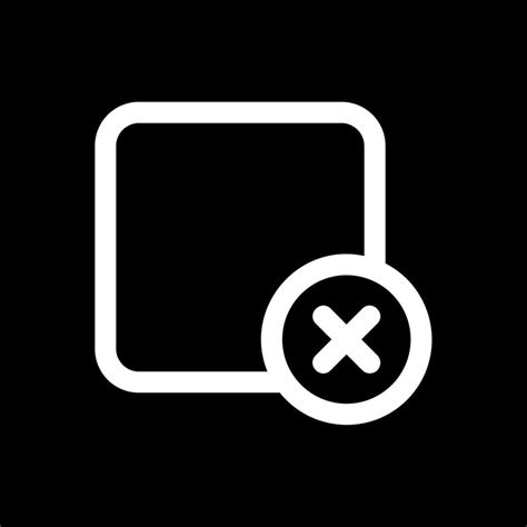 Delete Square Line Inverted Icon Vector Art At Vecteezy
