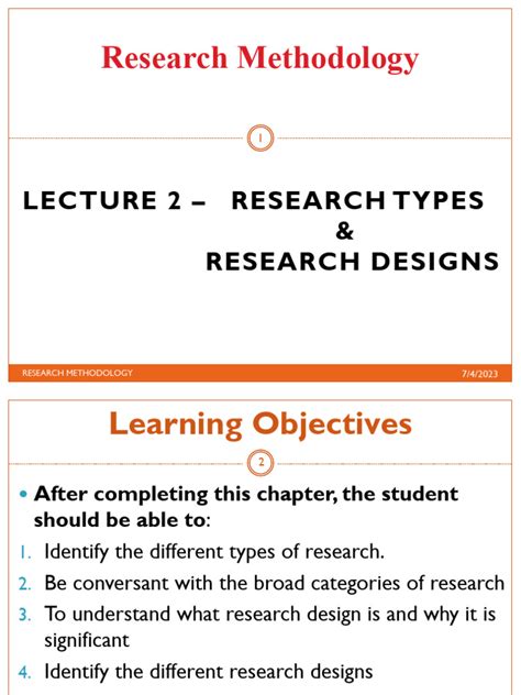 Lecture 2 Research Types And Designs Pdf Methodology Experiment