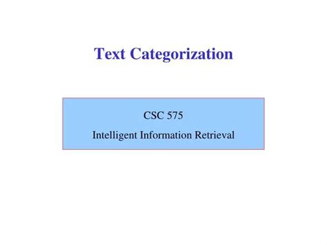 Ppt Text Categorization Powerpoint Presentation Free Download Id 5880834