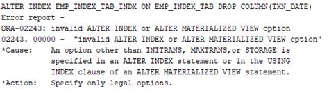 Alter Index Remove Or Add Column In Oracle Sayantans Blog On Oracle