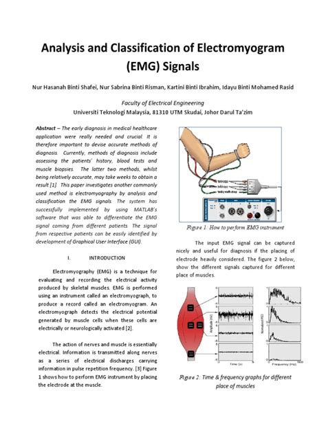 analysis and classification emg signals pdf electromyography spectral density