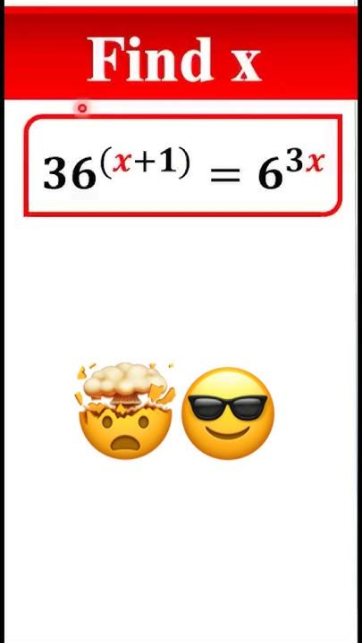 Exponent Math Find X Youtube