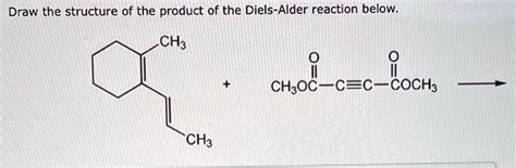 Draw the structure of the product of the Diels-Alder reaction below. CH3 CHOCCCCOCH3 CH3