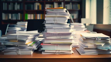 Papers Stack Of Data Stock Illustration Illustration Of Clutter