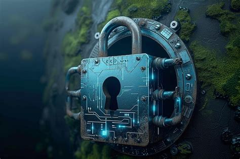 Premium Photo Secure Digital Environment 3d Padlock Symbolizes Cyber