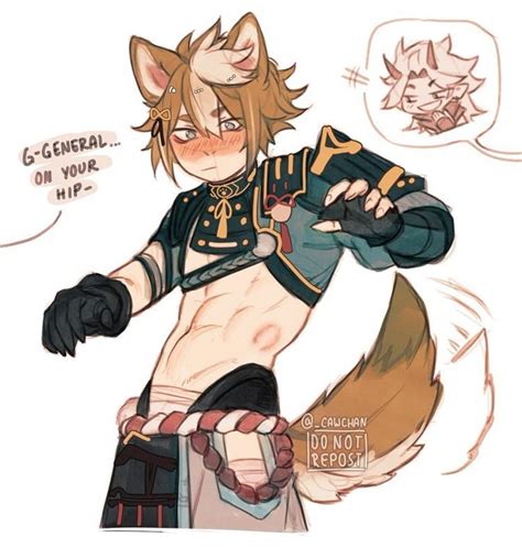 Itto X Gorou X Itto 🇺🇦 Милые рисунки Иллюстрации лисы Эскизы персонажей