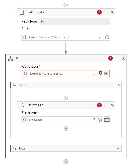 cannot find the part of the filepath error while deleting the xlsx
