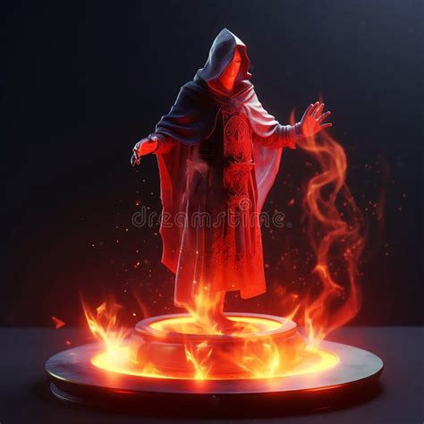 A Fire Wizard Action Figure On Base Stock Illustration Illustration Of Fire Stage 352225319