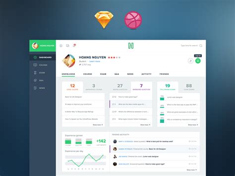 Course Dashboard Freebie Download Sketch Resource Sketch Repo