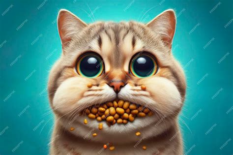 Premium Photo Portrait Of A Cat With Bulging Big Eyes And A Mouth