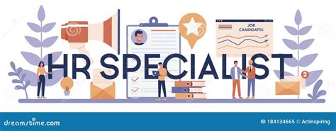 Hr Specialist Typographic Header Concept Idea Of Recruitment And Job