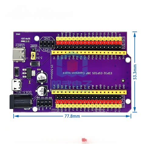 Esp32 Devkitc Development Board Esp32 Bottom Board Can Be Equipped With