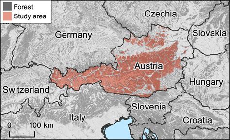 Map Of The Study Area The Red Areas Mark The Study Area Whereas The Download Scientific