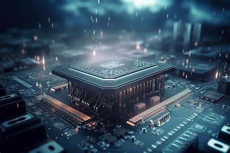 Premium Ai Image Circuit Board With Microchips Close Up Electronic Computer Hardware