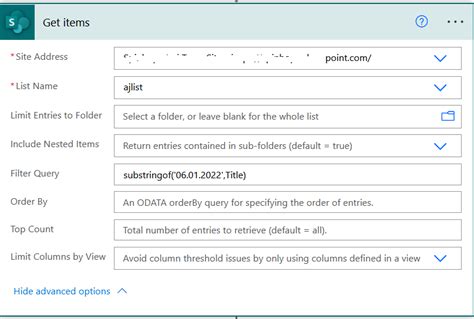 Solved Getitems Filter By Timestamp Power Platform Community