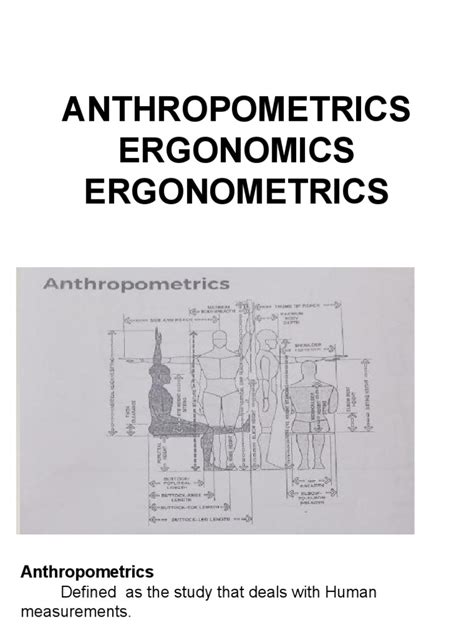 Anthropometrics Ergonomics Ergonometrics Pdf
