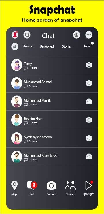 Home Screen Of Snapchat Snapchat Smart Video Text Messages