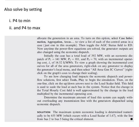 solved example 1 2 8 powerworld simulator economic dispatch