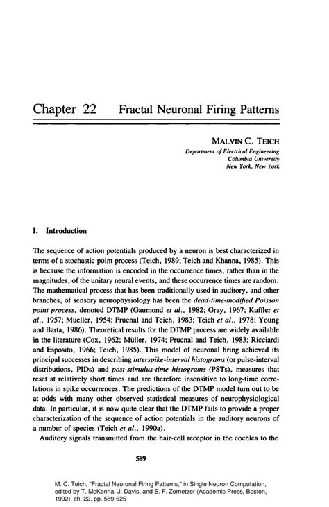 pdf fractal neuronal firing patterns