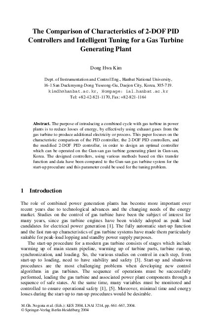 pdf the comparison of characteristics of 2 dof pid controllers and