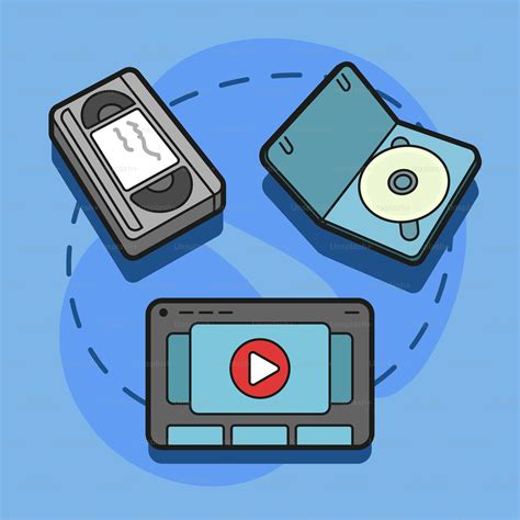 파란색 배경에 세 가지 다른 유형의 전자 장치 벡터 Unsplash의 아날로그 이미지