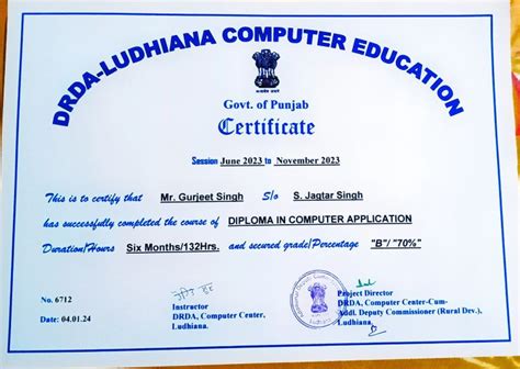 Gurjeet Singh On Linkedin I Am Happy To Share That I Had Successfully Passed Diploma In Computer