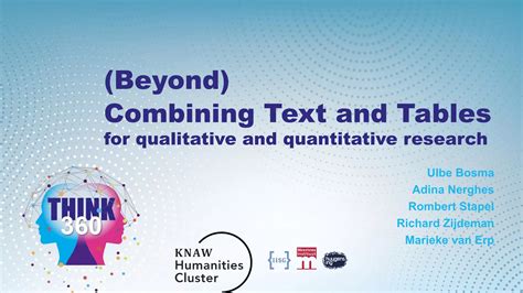Beyond Combining Text And Tables For Qualitative And Quantitative Research Ppt