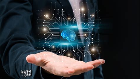 비즈니스를 위한 Ai 디지털 3d 두뇌와 마이크로 칩 홀그램을 들고 인식 할 수없는 사업가 손바닥에 대한 스톡 사진 및 기타 이미지 Istock