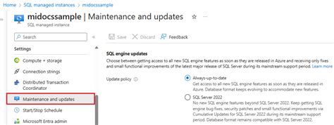 Update Policy For Azure Sql Managed Instance Azure Aggregator