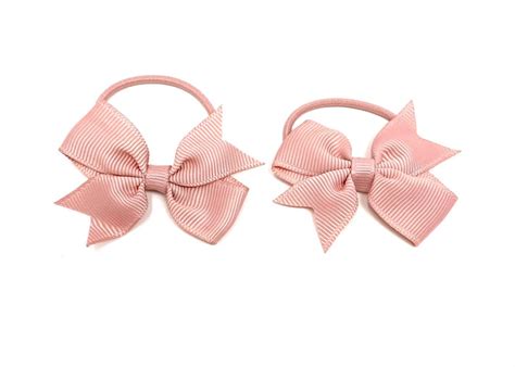 Dusky Pink Bow Hair Tie School Hair Accessory Hair Accessory Hair