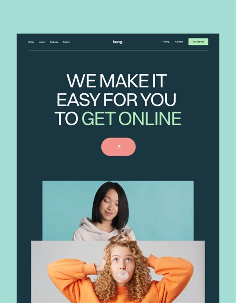 Faang Website Page Template For Webflow