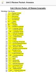 Unit 3 Review Packet Answers Pdf Unit 3 Review Packet Answers Unit 3 Review Packet AP Human