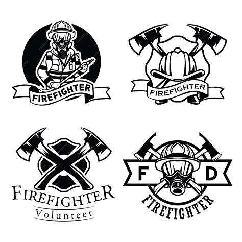 Premium Vector Retro Firefighter Logo Bundle Template