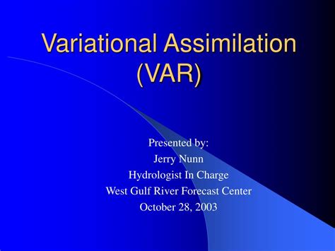 Ppt Variational Assimilation Var Powerpoint Presentation Free