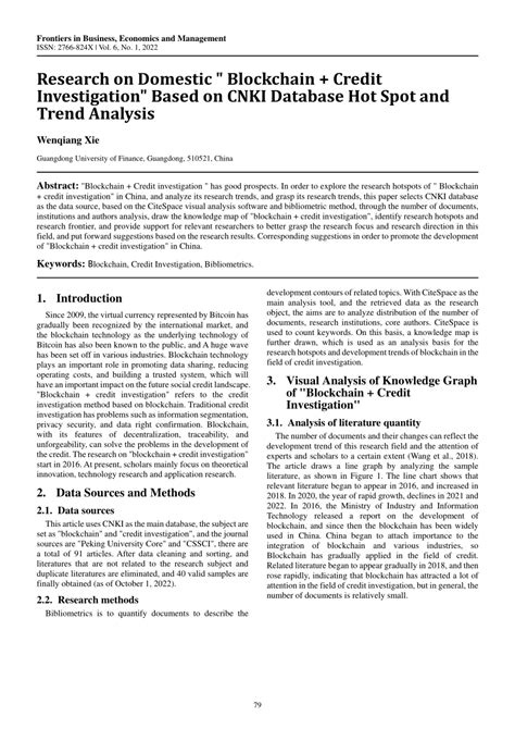 Pdf Research On Domestic Blockchain Credit Investigation Based On Cnki Database Hot Spot